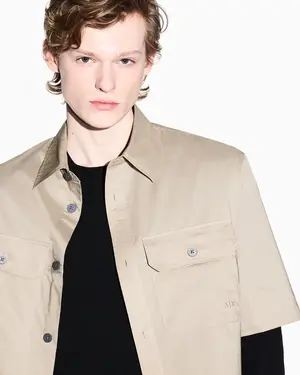Armani Exchange Casual Cotton Poplin Shirt