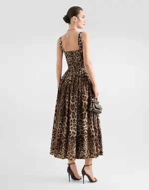 Dolce & Gabbana Leopard- Poplin Dress - Print