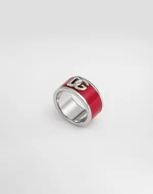 Dolce & Gabbana Enameled Dg Logo Ring Bijoux Metal