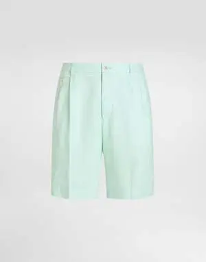 Dolce & Gabbana Pantalone Pants And Shorts Linen - Azure