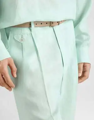 Dolce & Gabbana Pantalone Pants And Shorts Linen - Azure