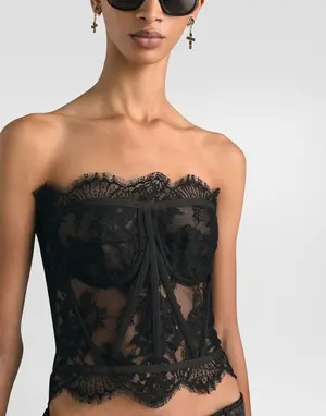 Dolce & Gabbana Lace Bustier Shirts And Tops Lace