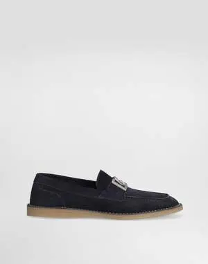 Dolce & Gabbana Suede Loafers Driver Shoes And Loafers - Blue