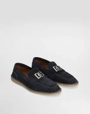 Dolce & Gabbana Suede Loafers Driver Shoes And Loafers - Blue