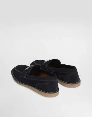 Dolce & Gabbana Suede Loafers Driver Shoes And Loafers - Blue