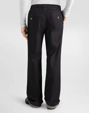 Dolce & Gabbana Denim Joggers With Patch Denim Multi-colored
