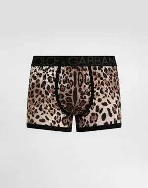 Dolce & Gabbana Leopard-print Two-way Stretch Cotton Boxers Underwear And Loungewear Cotton - Multicolor