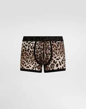 Dolce & Gabbana Leopard-print Two-way Stretch Cotton Boxers Underwear And Loungewear Cotton - Multicolor