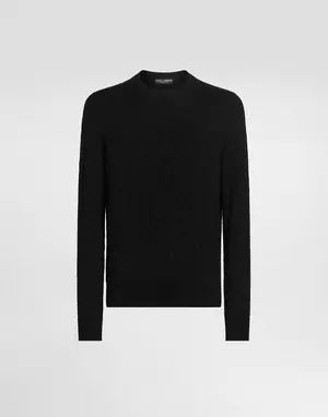 Dolce & Gabbana Silk Crewneck Pullover Sweaters And Cardigans - Black