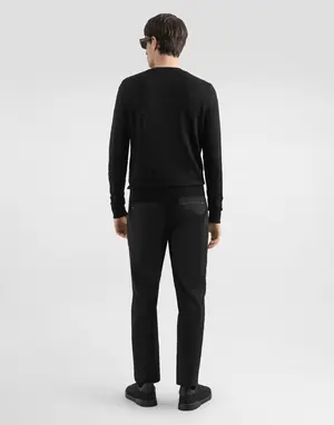 Dolce & Gabbana Silk Crewneck Pullover Sweaters And Cardigans - Black