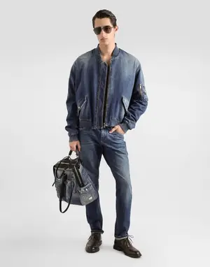 Dolce & Gabbana Denim Bomber Jacket Denim Multi-colored