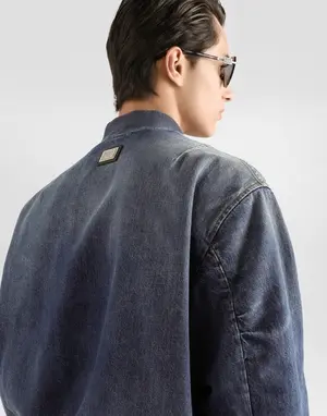 Dolce & Gabbana Denim Bomber Jacket Denim Multi-colored
