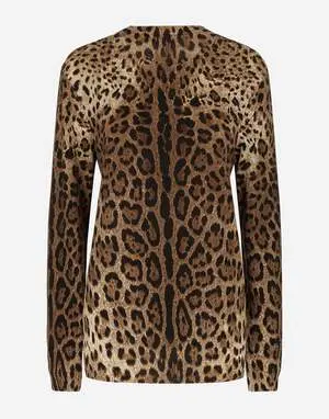 Dolce & Gabbana Leopard-print Cashmere Sweater Sweaters And Cardigans Cashmere - Multicolor