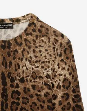 Dolce & Gabbana Leopard-print Cashmere Sweater Sweaters And Cardigans Cashmere - Multicolor