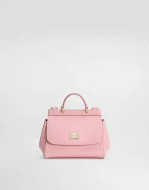 Dolce & Gabbana Mini Sicily Bag In Patent Leather - Pink