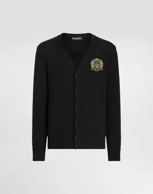 Dolce & Gabbana Virgin Wool Cardigan Sweaters And Cardigans - Black