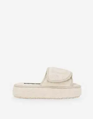 Dolce & Gabbana Terry Cotton Plateau Slippes Platform Slip-ons - Multicolor