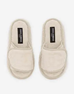 Dolce & Gabbana Terry Cotton Plateau Slippes Platform Slip-ons