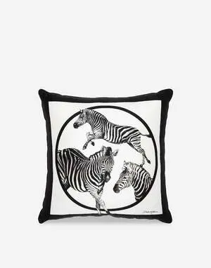 Dolce & Gabbana Silk Twill Cushion Medium Medium Cushions - Multicolor