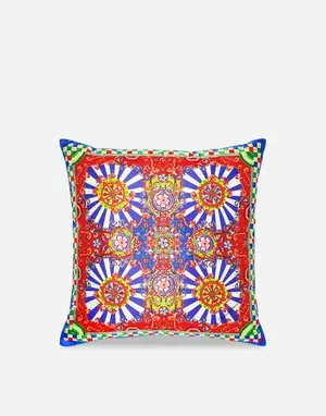 Dolce & Gabbana Silk Twill Cushion Medium Medium Cushions - Multicolor