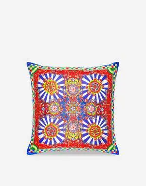 Dolce & Gabbana Silk Twill Cushion Medium Medium Cushions - Multicolor