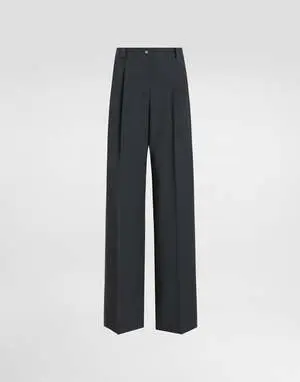 Dolce & Gabbana Wool Fabric Pants Pants And Shorts Gray - Grey