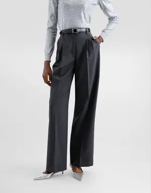 Dolce & Gabbana Wool Fabric Pants Pants And Shorts Gray