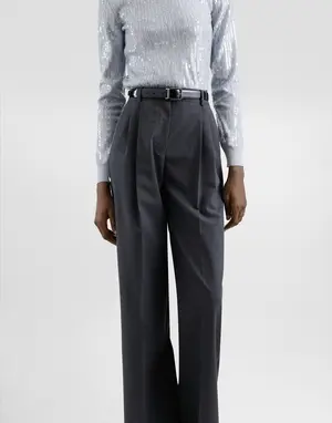 Dolce & Gabbana Wool Fabric Pants Pants And Shorts Gray