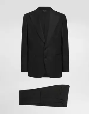 Dolce & Gabbana Deconstructed Single-breasted Silk Suit Suits And Blazers - Black