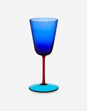 Dolce & Gabbana Hand-blown Murano White Wine Glass Wine Glasses - Multicolor