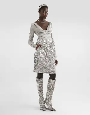 Dolce & Gabbana Lamé Jersey Top