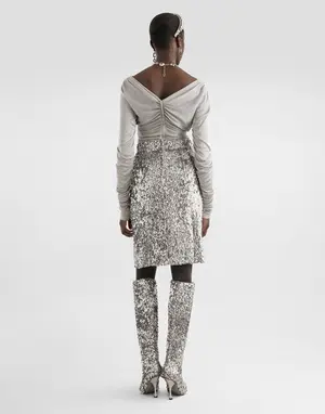Dolce & Gabbana Lamé Jersey Top