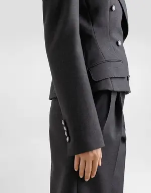 Dolce & Gabbana Double-breasted Dolce Jacket With Dg-branded Buttons Blazers Gray