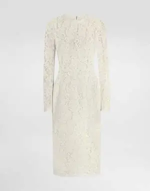 Dolce & Gabbana Cordonetto Lace Dress Dresses - White