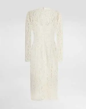 Dolce & Gabbana Cordonetto Lace Dress Dresses - White