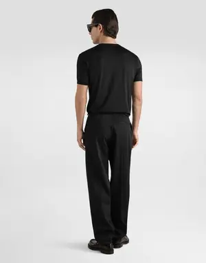 Dolce & Gabbana Stretch Cotton Trousers - Black