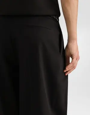 Dolce & Gabbana Stretch Cotton Trousers - Black