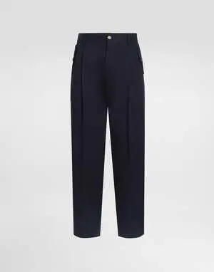 Dolce & Gabbana Cotton Trousers Pants And Shorts - Blue