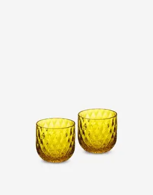 Dolce & Gabbana Set 2 Hand-blown Murano Shot Glasses Cocktail Glasses - Multicolor