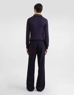 Dolce & Gabbana Silk Polo Shirt Sweaters And Cardigans - Blue