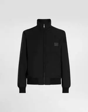 Dolce & Gabbana Wool Canvas Jacket Coats And Jackets - Black