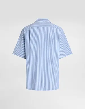 Dolce & Gabbana Hawaii Striped Poplin Shirt Shirts Multi-colored