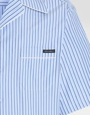 Dolce & Gabbana Hawaii Striped Poplin Shirt Shirts Multi-colored