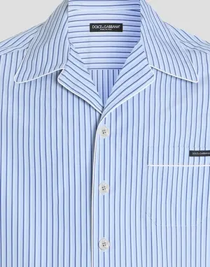 Dolce & Gabbana Hawaii Striped Poplin Shirt Shirts Multi-colored