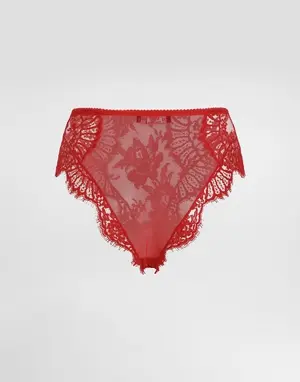 Dolce & Gabbana High-waisted Lace Briefs Underwear - Red