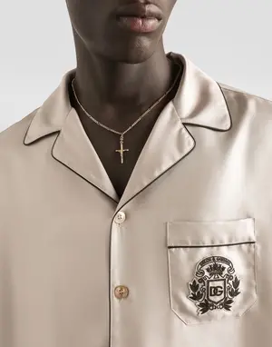 Dolce & Gabbana Silk Shirt With Embroidery Shirts