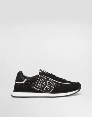 Dolce & Gabbana Cushion Calfskin And Fabric Sneakers - Multicolor