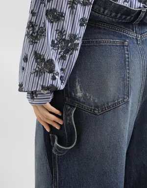 Dolce & Gabbana Denim Trousers Pants And Shorts Multi-colored