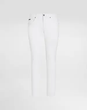 Dolce & Gabbana White Stretch Denim Jeans - Multicolor