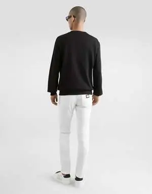 Dolce & Gabbana White Stretch Denim Jeans - Multicolor